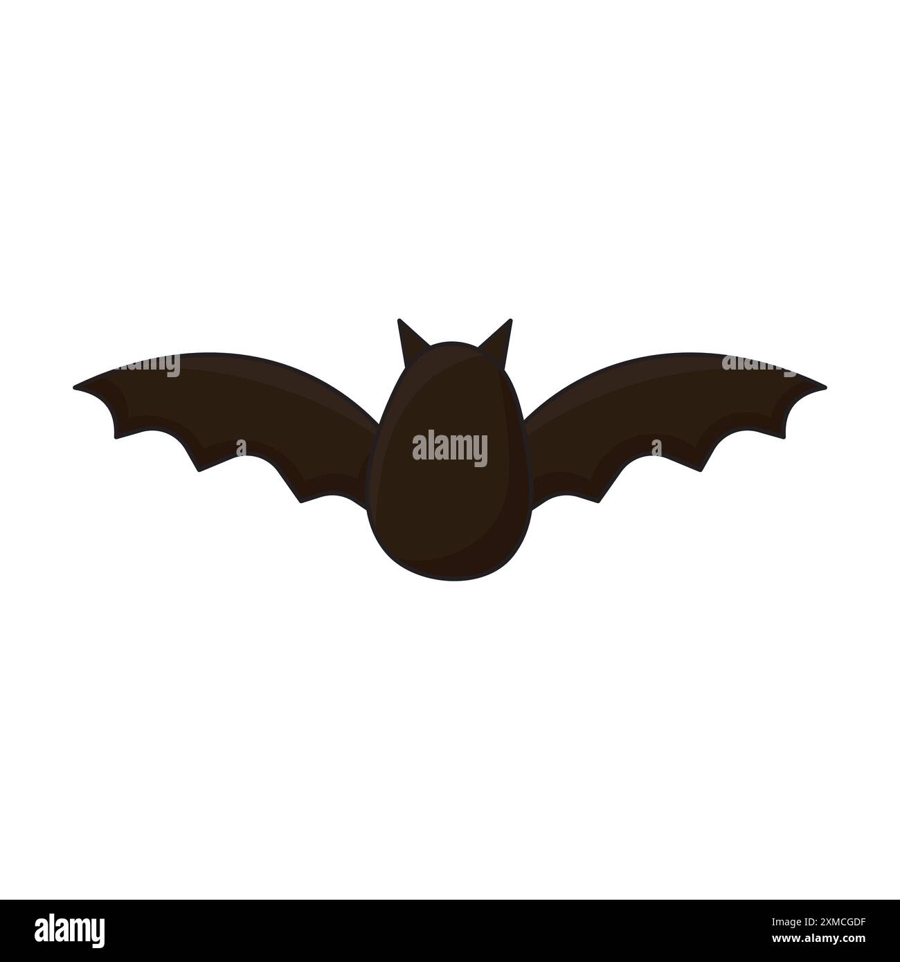Black silhouette of the back of a plump bat Stock Vector Image & Art ...