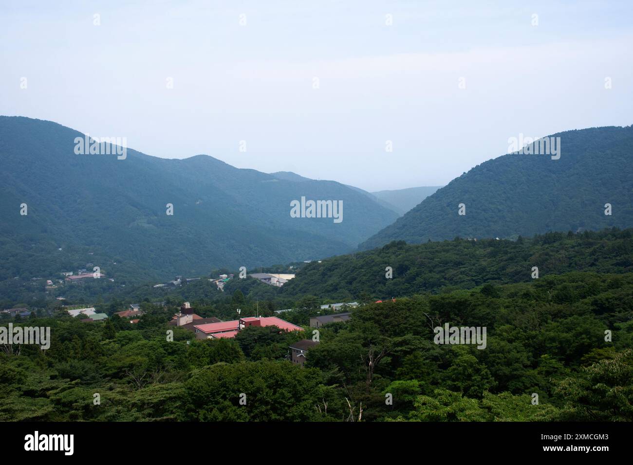View landscape forest jungle of Mount Hakone valley cityscape hill ...