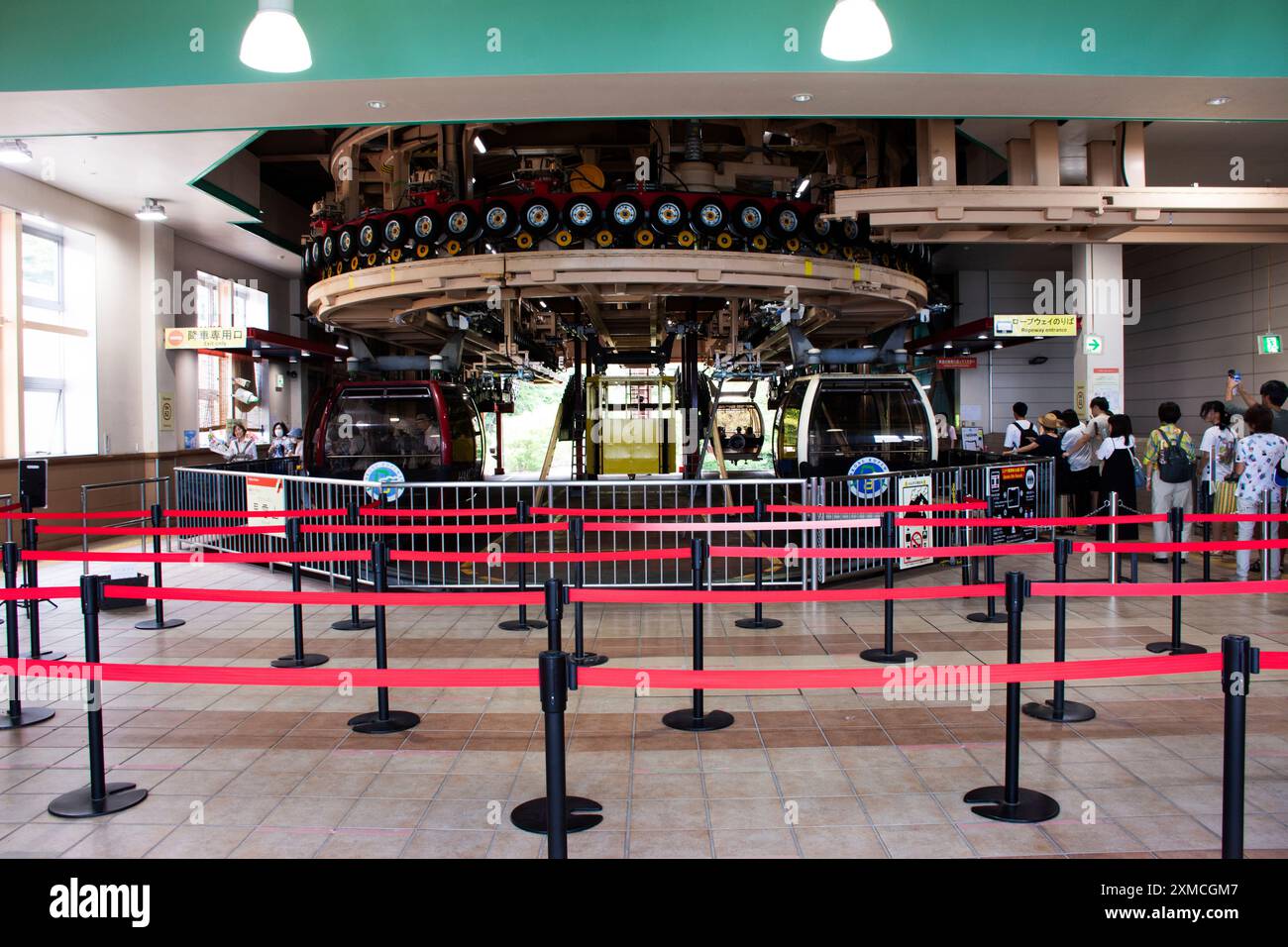 Japanese people foreign travelers at station use Hakone Ropeway and ...
