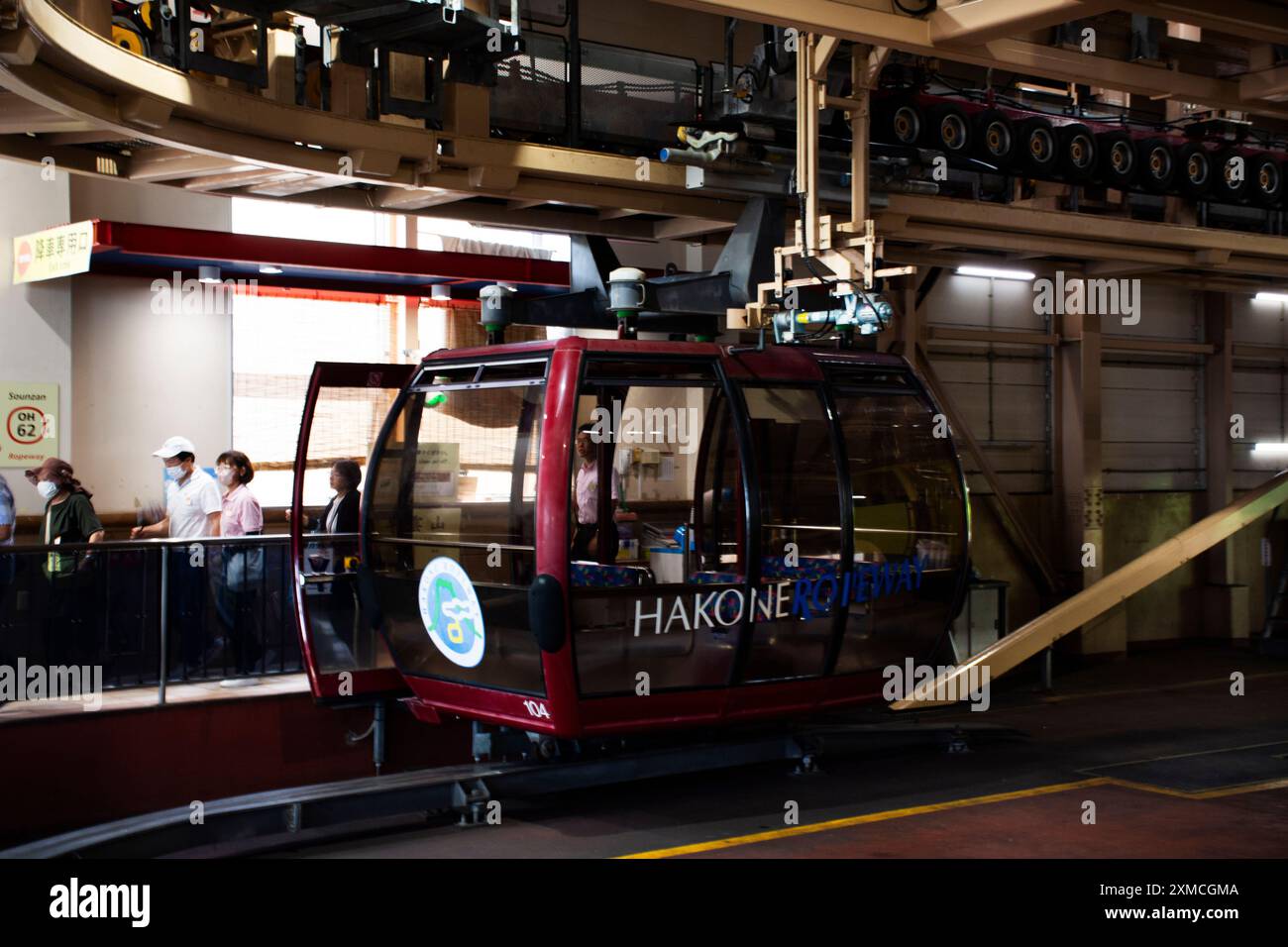 Japanese people foreign travelers at station use Hakone Ropeway and ...