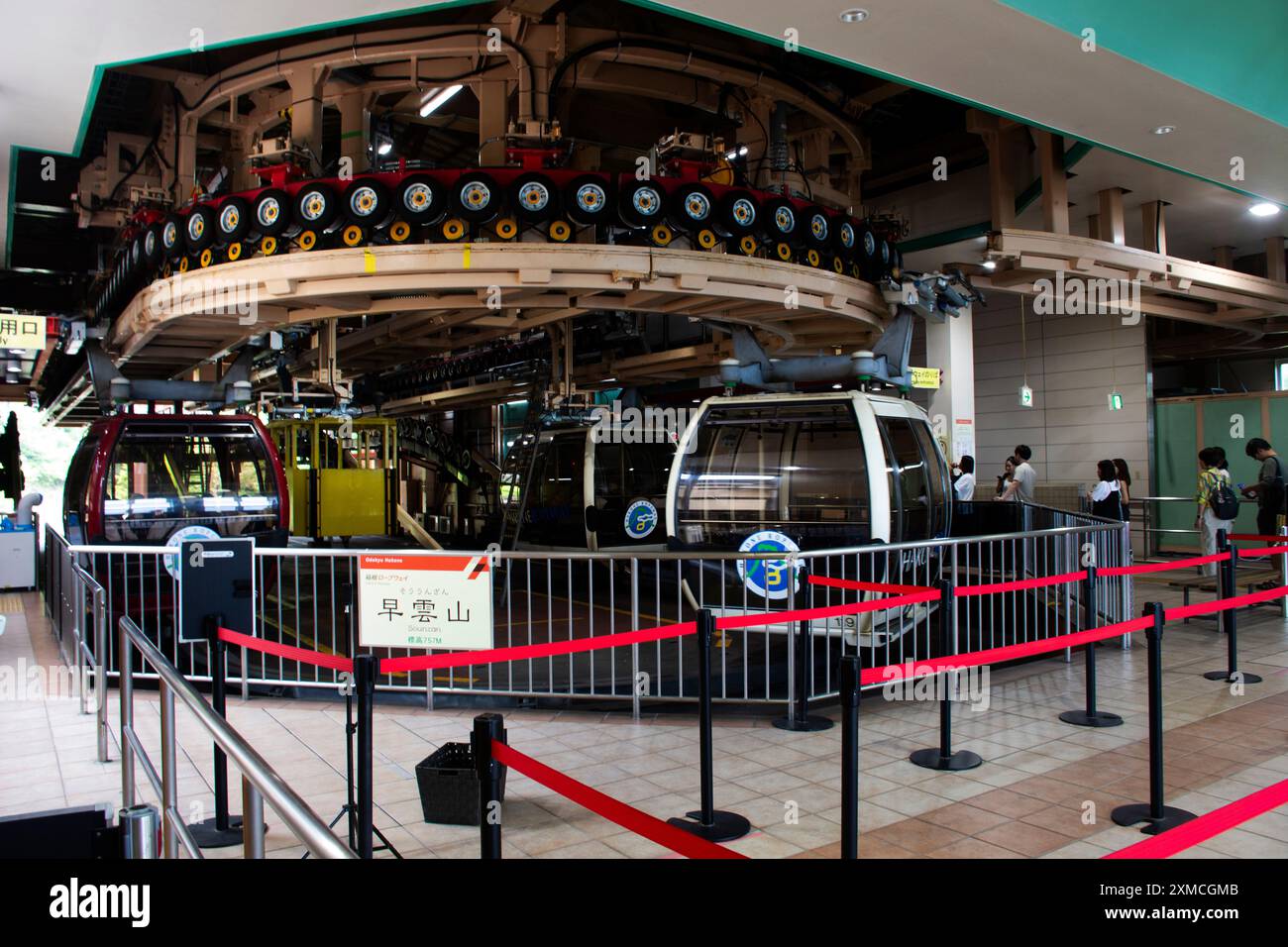 Japanese people foreign travelers at station use Hakone Ropeway and ...