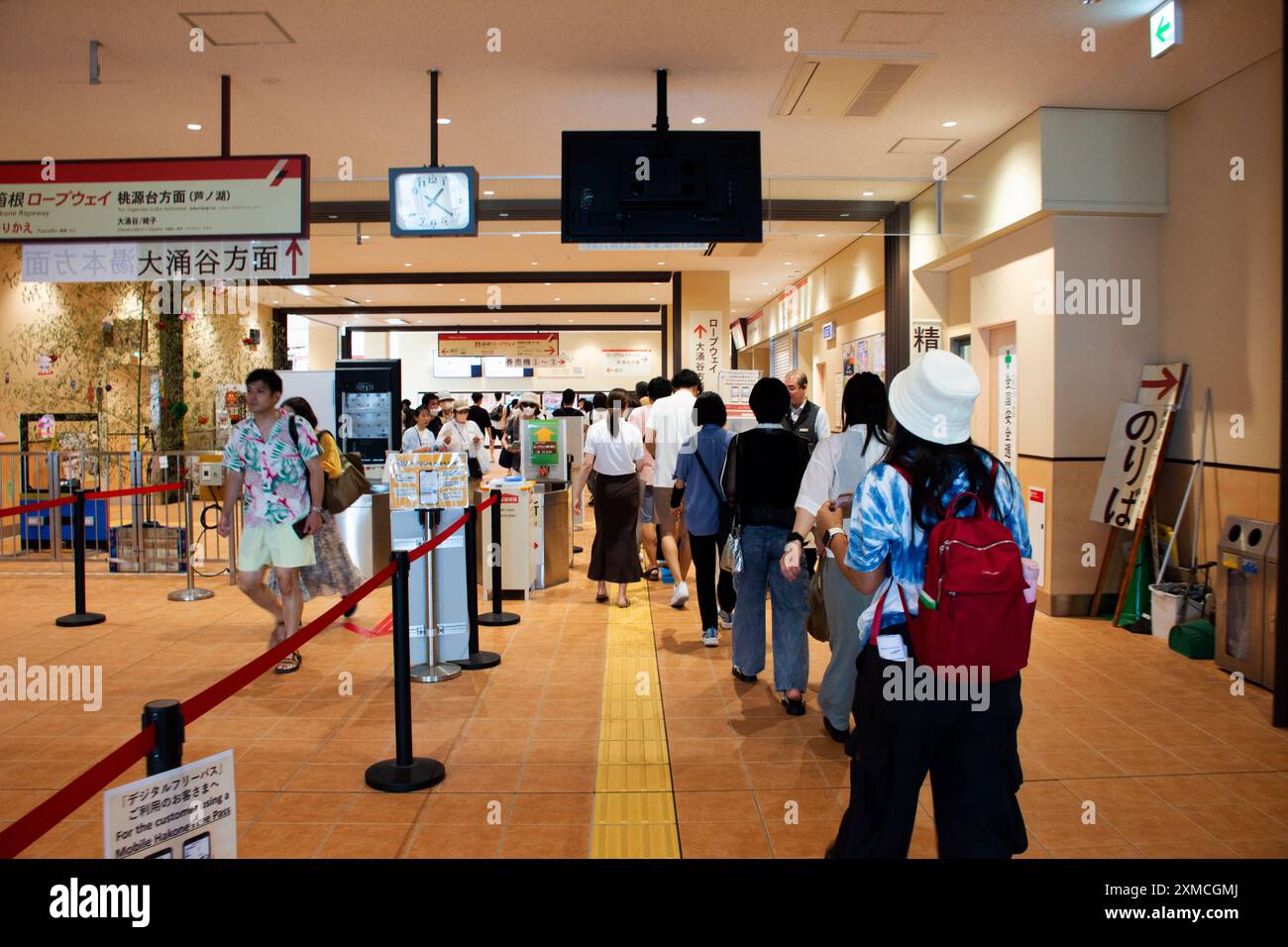 Japanese people foreign travelers at station use Hakone Ropeway and ...