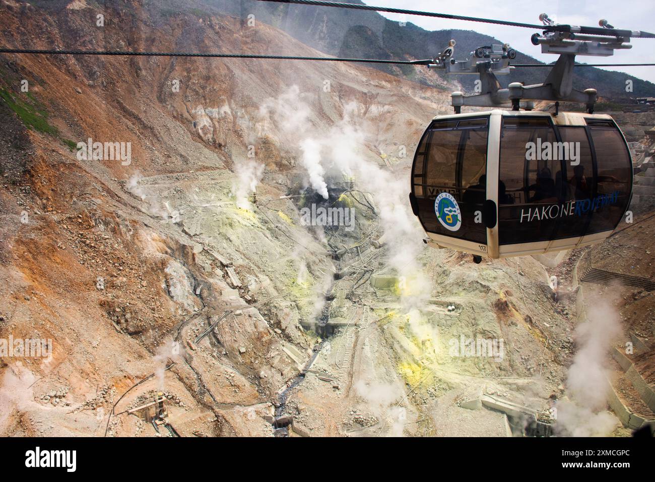 View landscape and Hakone Ropeway and Tozan Cable car for japanese ...