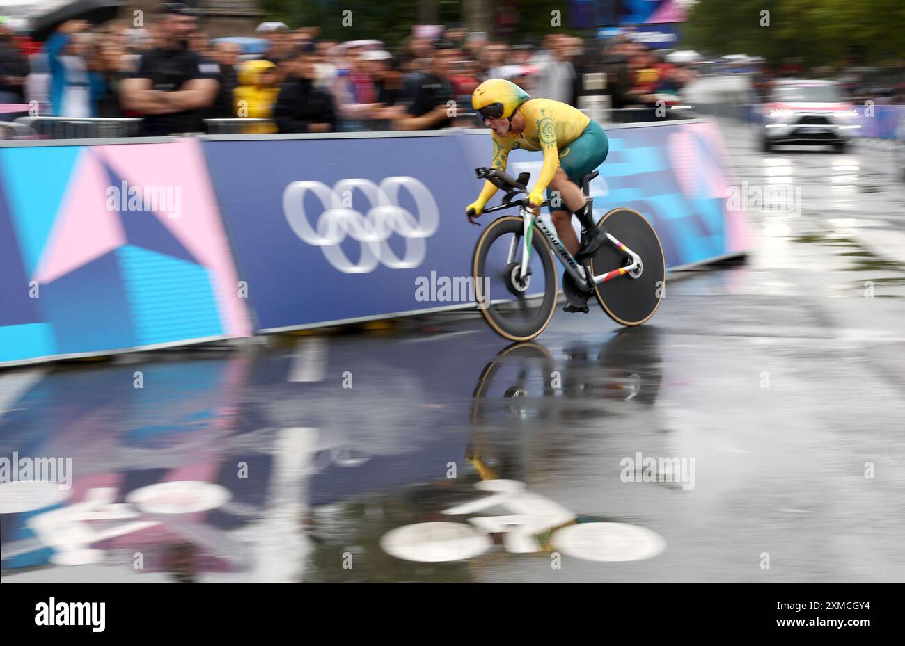 Paris, France. 27th July, 2024. Olympics, Paris 2024, cycling, road, women, individual time ...