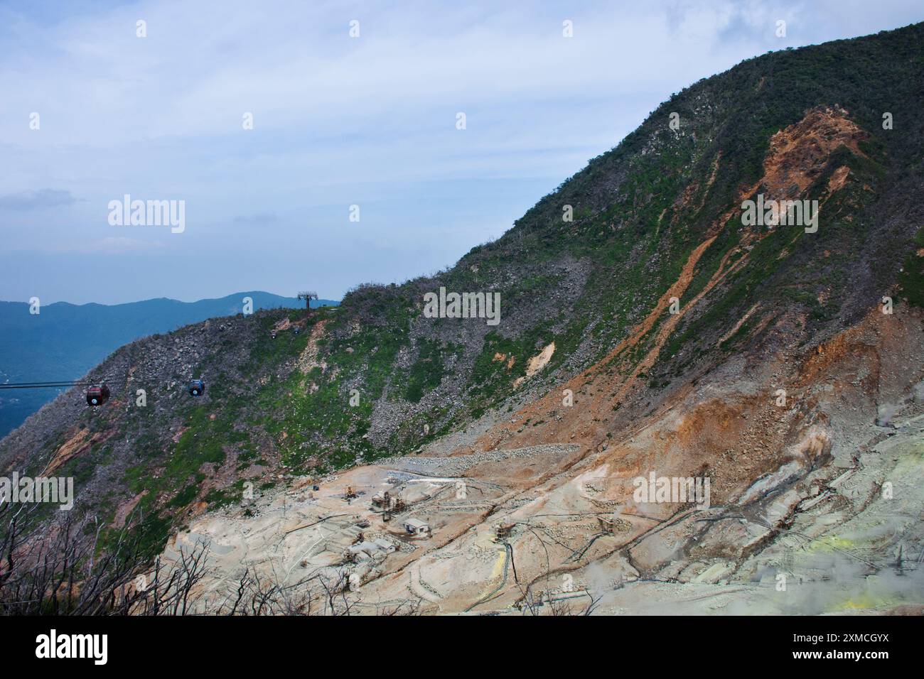 View landscape Owakudani mountain crater created during the last ...