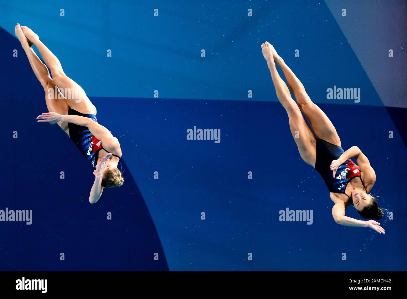 Paris, France. 27th July, 2024. Sarah Bacon and Kassidy Cook of United ...