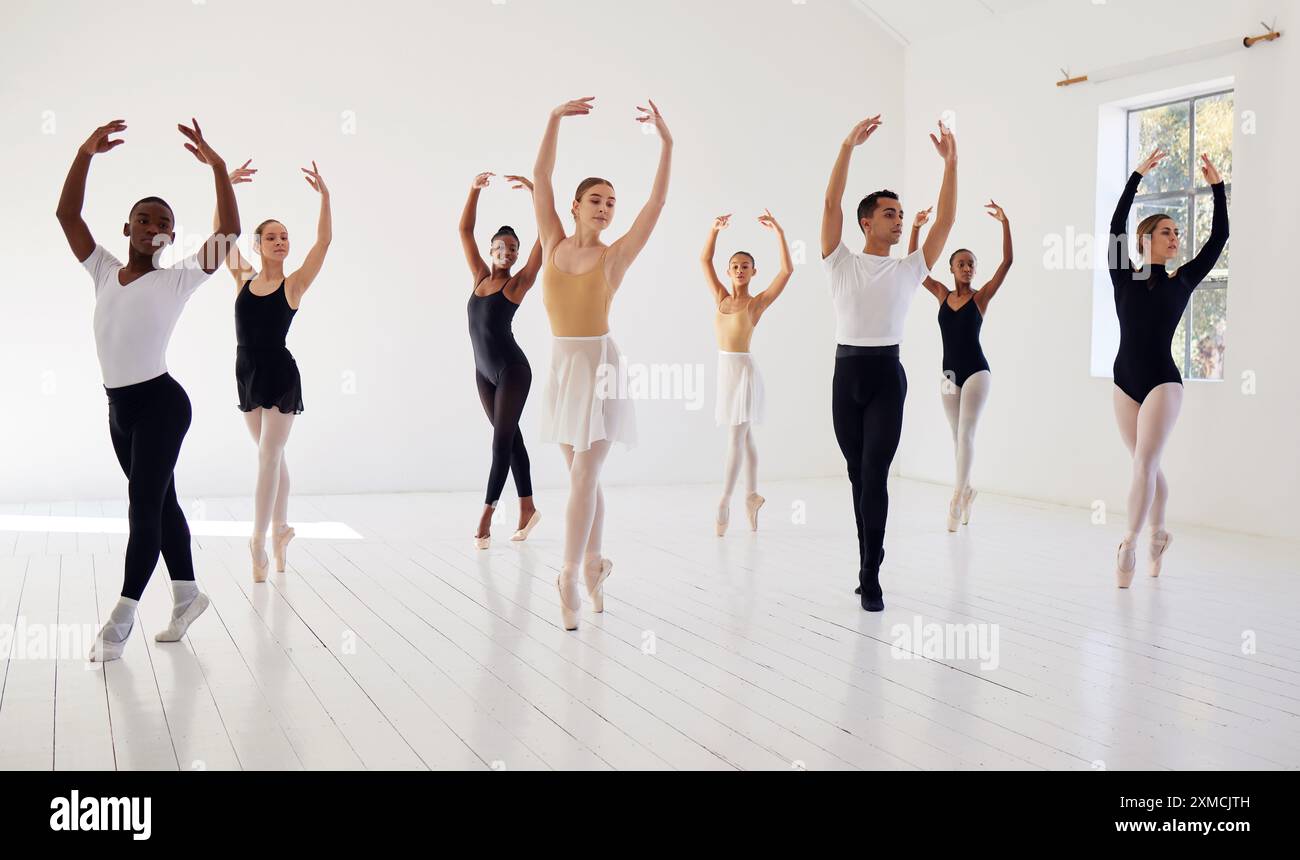 Ballet, group and dancer class with routine, workshop and training for ...