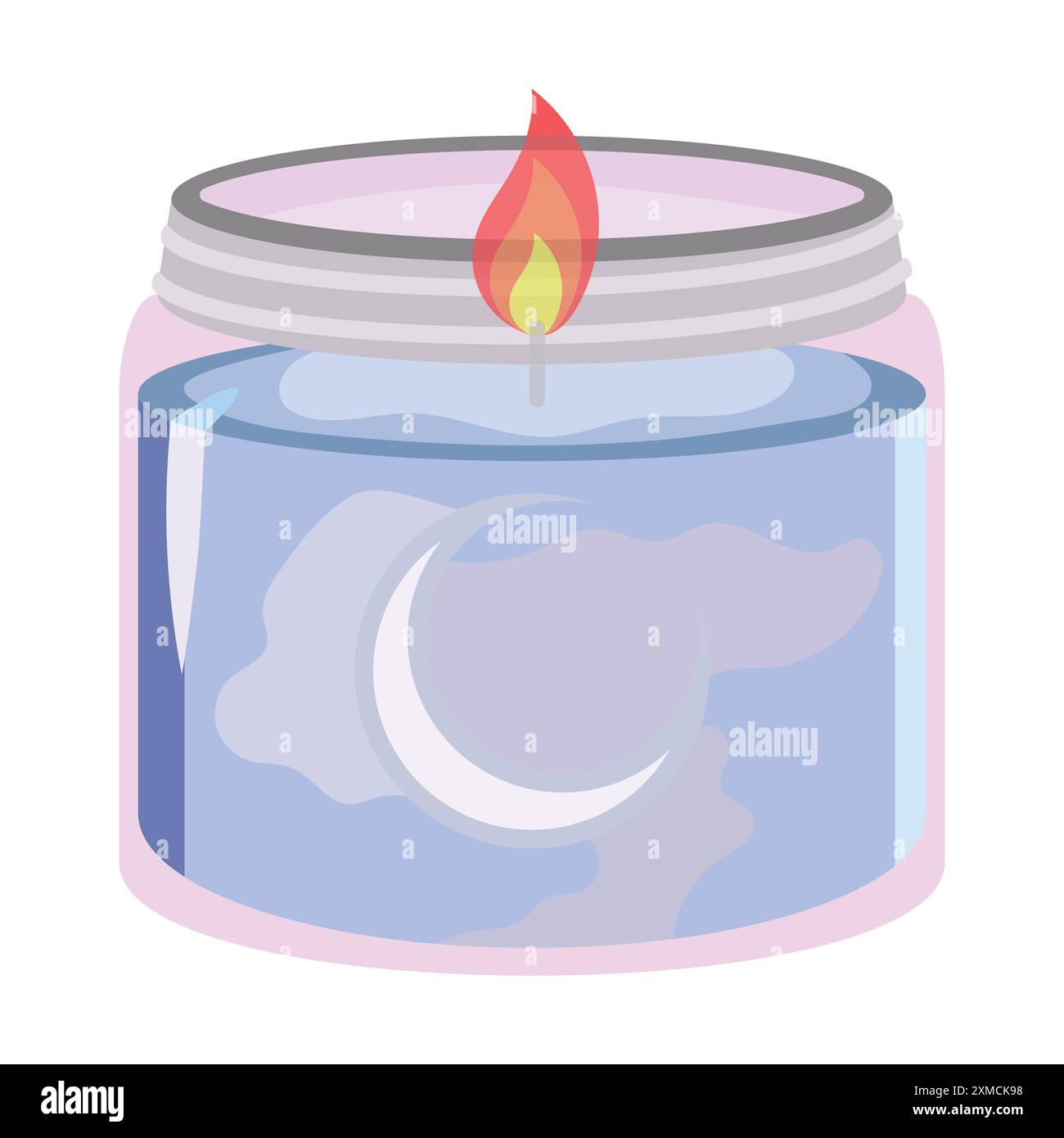 Witch's Scented Candle With Moon Drawing Stock Vector Image & Art - Alamy