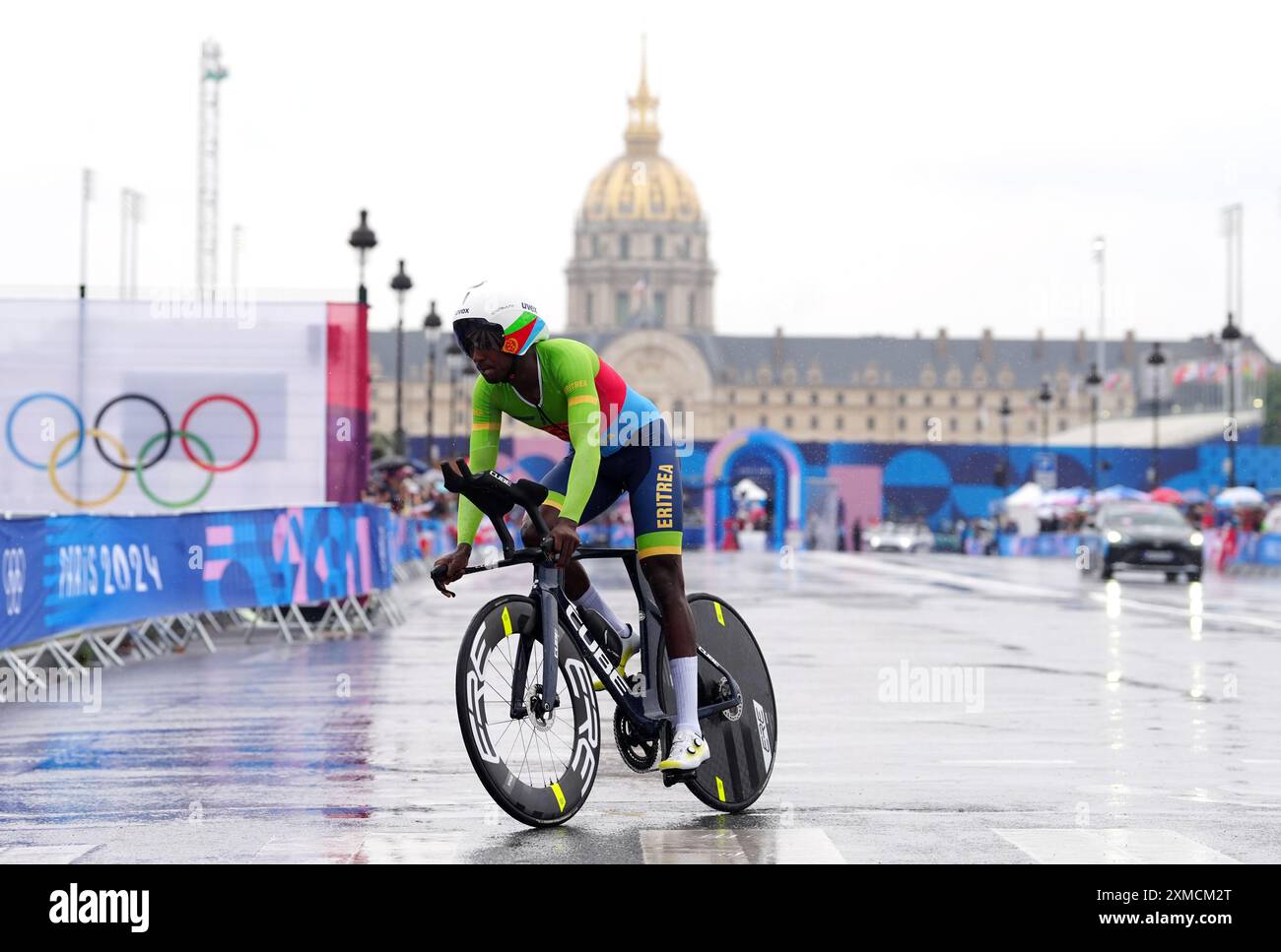 Eritrea's Biniam Girmay during the Men's Individual Time Trial at Pont ...