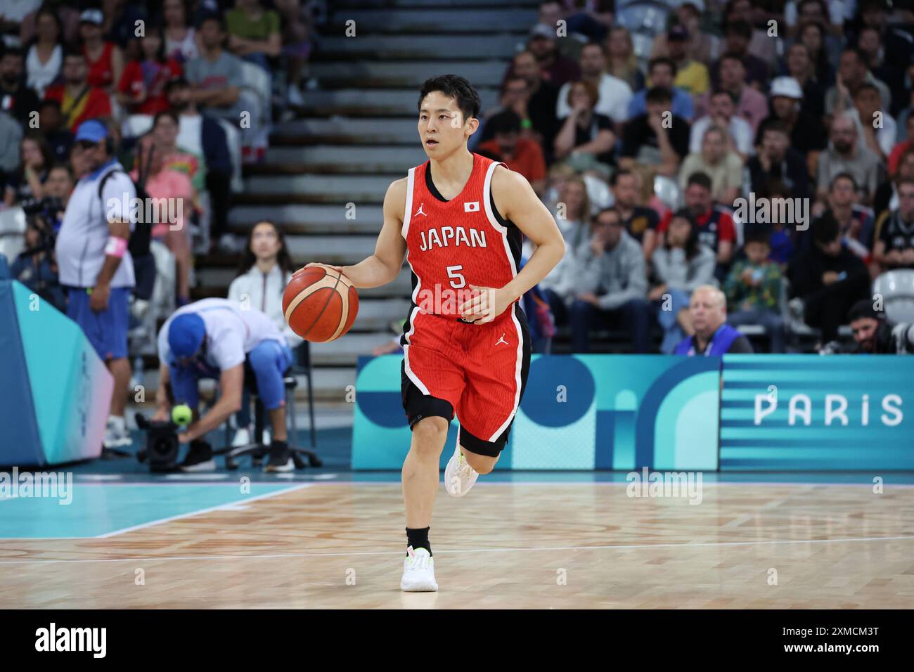 Yuki Kawamura of Japan, Basketball, Men's Group Phase - Group B between ...