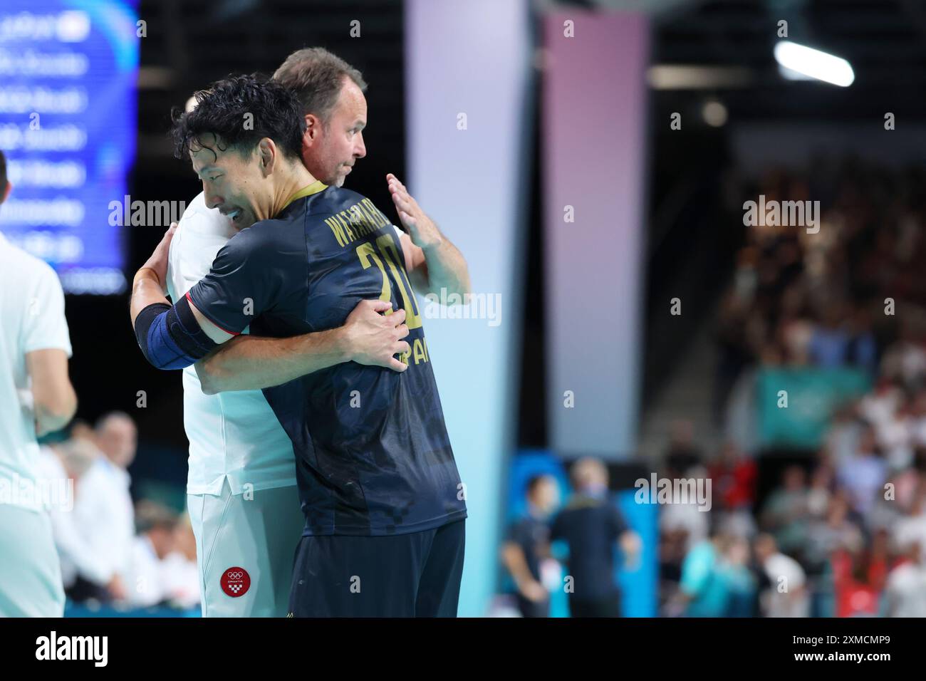 Paris, France. 27th July, 2024. (L-R) Dagur Sigurdsson head coach (CRO ...