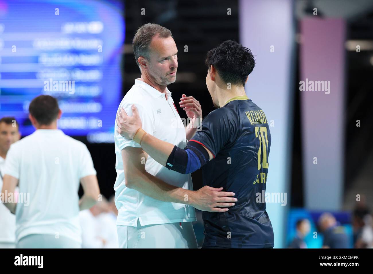 Paris, France. 27th July, 2024. (L-R) Dagur Sigurdsson head coach (CRO ...