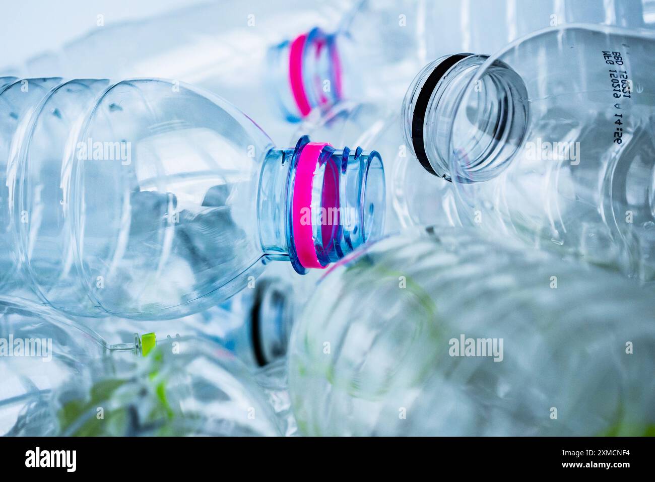 plastic bottles recycling background concept Stock Photo - Alamy