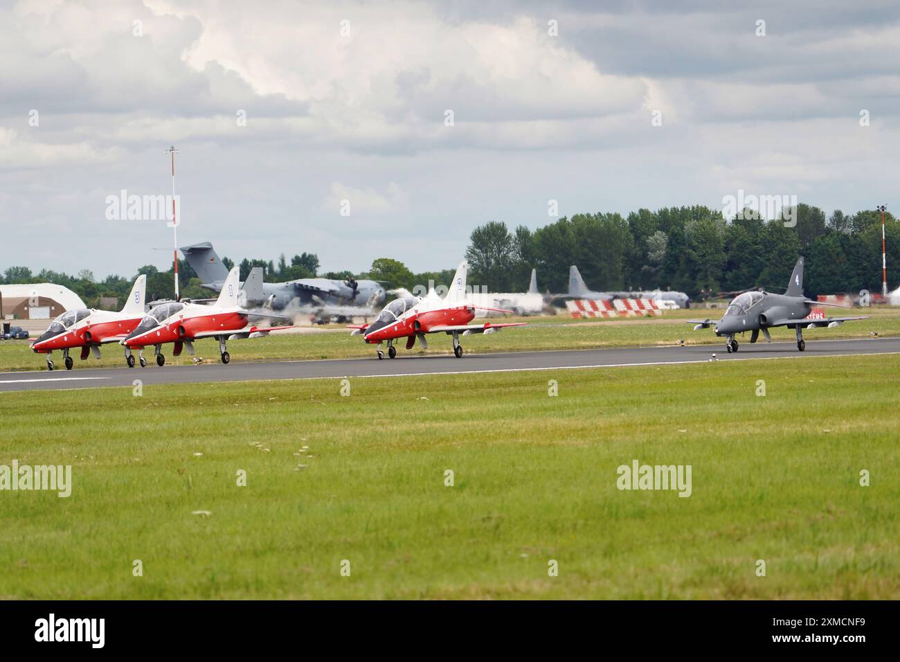 The Midnight Hawks of the Finnish Air Force Aerobatic Team display at ...