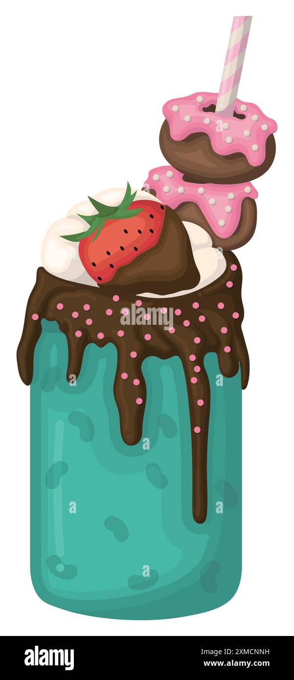 Milkshake bottle sweets Stock Vector Images - Alamy