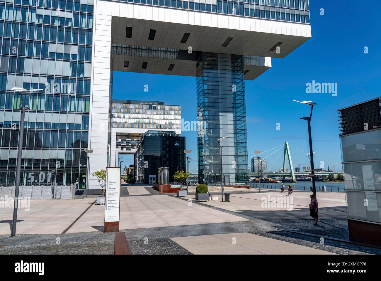 The Crane Houses in Cologne South, on the Rhine, at the old customs ...