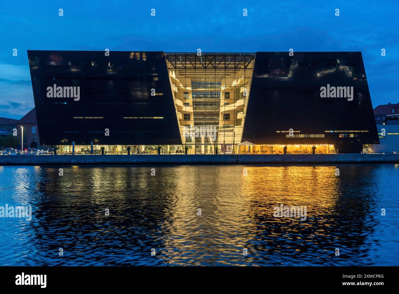 The Danish Royal Library, new building, the so-called Black Diamond, at ...