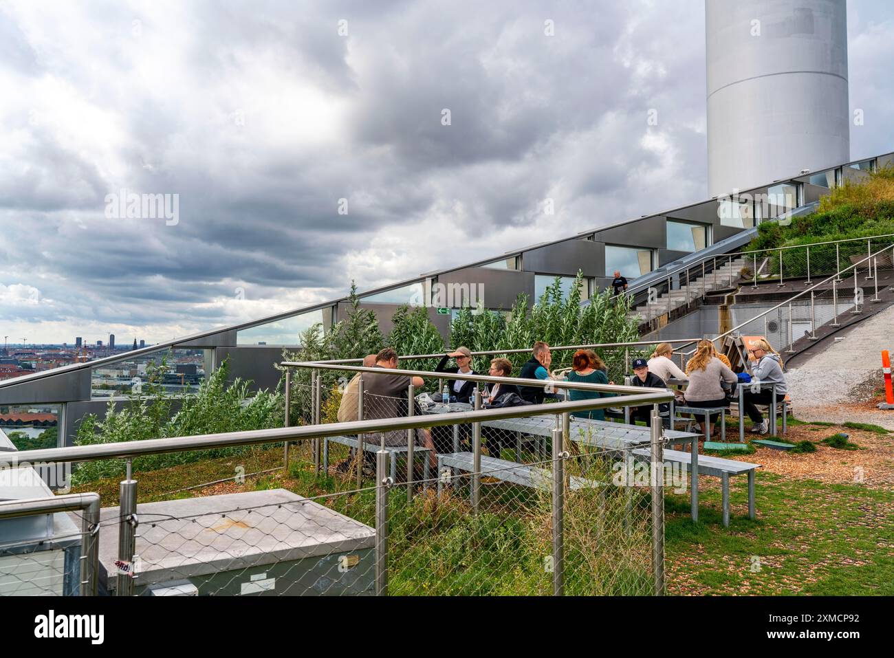 CopenHill, waste incineration plant and artificial ski slope, viewing ...