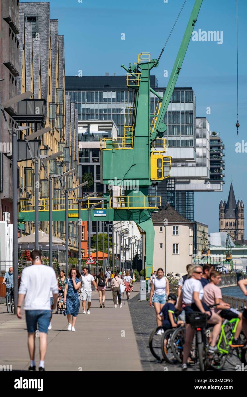 The Crane Houses in Cologne South, on the Rhine, at the old customs ...