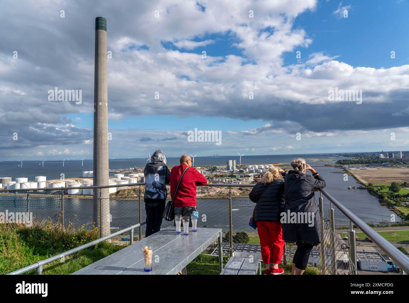 CopenHill, waste incineration plant and artificial ski slope, viewing ...