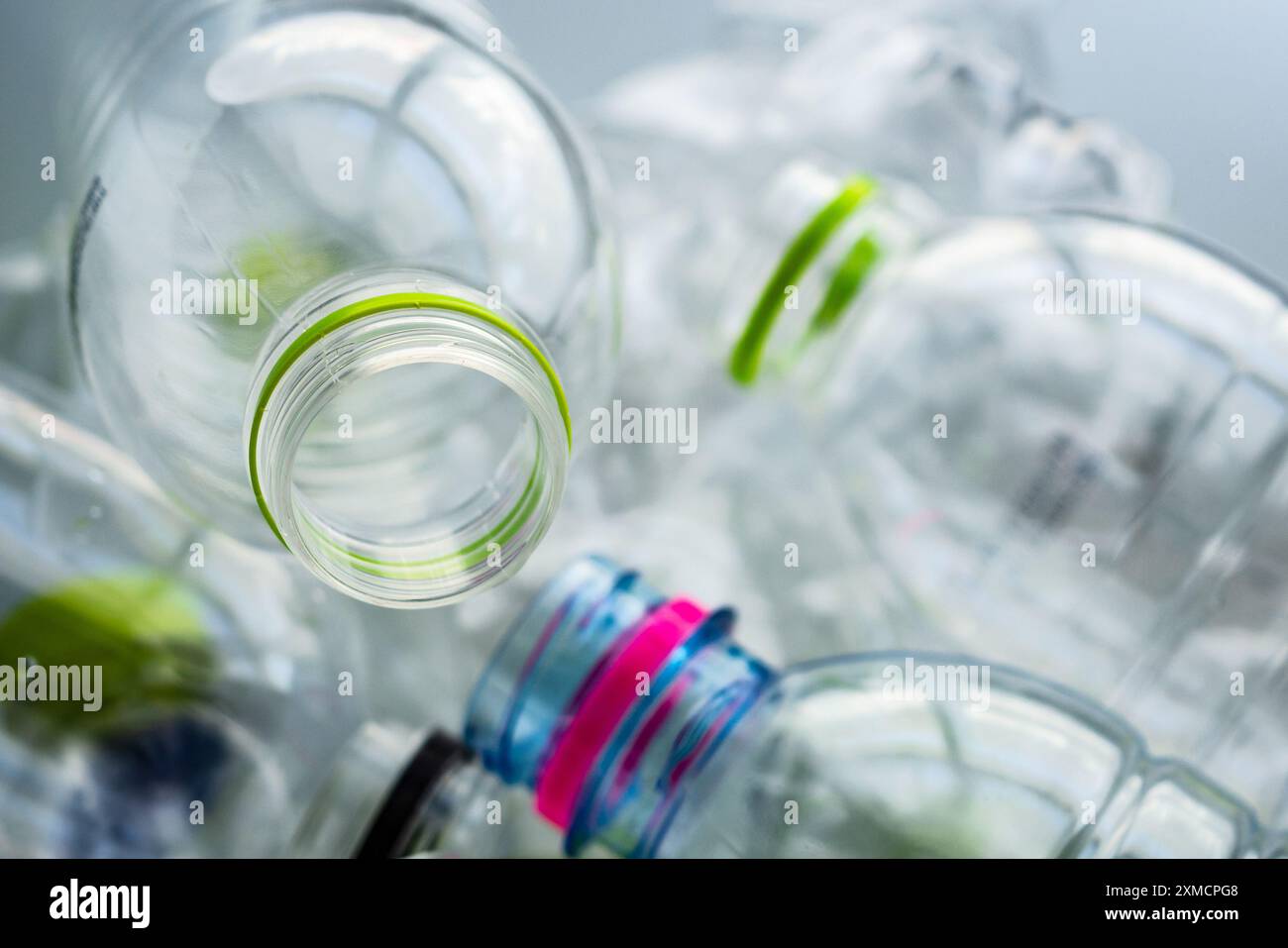plastic bottles recycling background concept Stock Photo - Alamy