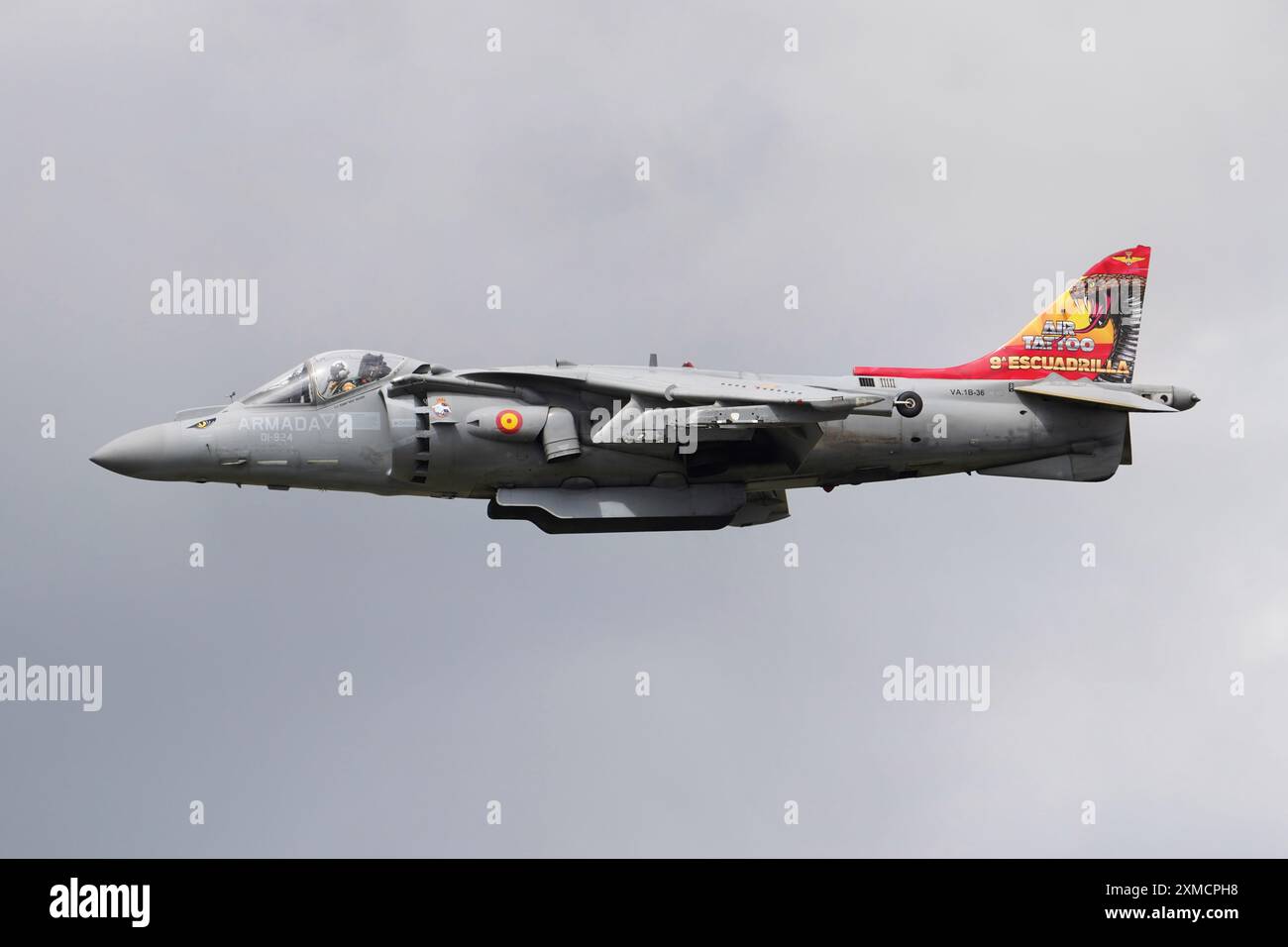 McDonnell Douglas EAV-8B Harrier II of the Spanish Navy displays at the ...
