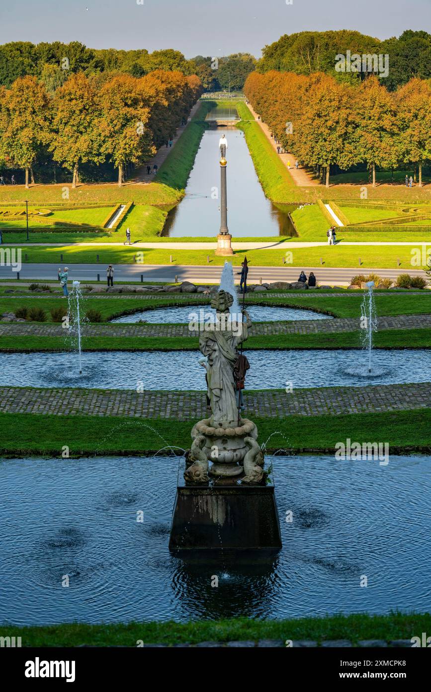 Historic baroque gardens in Kleve, from the 17th century, amphitheatre ...