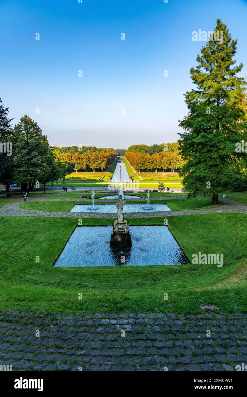 Historic baroque gardens in Kleve, from the 17th century, amphitheatre ...