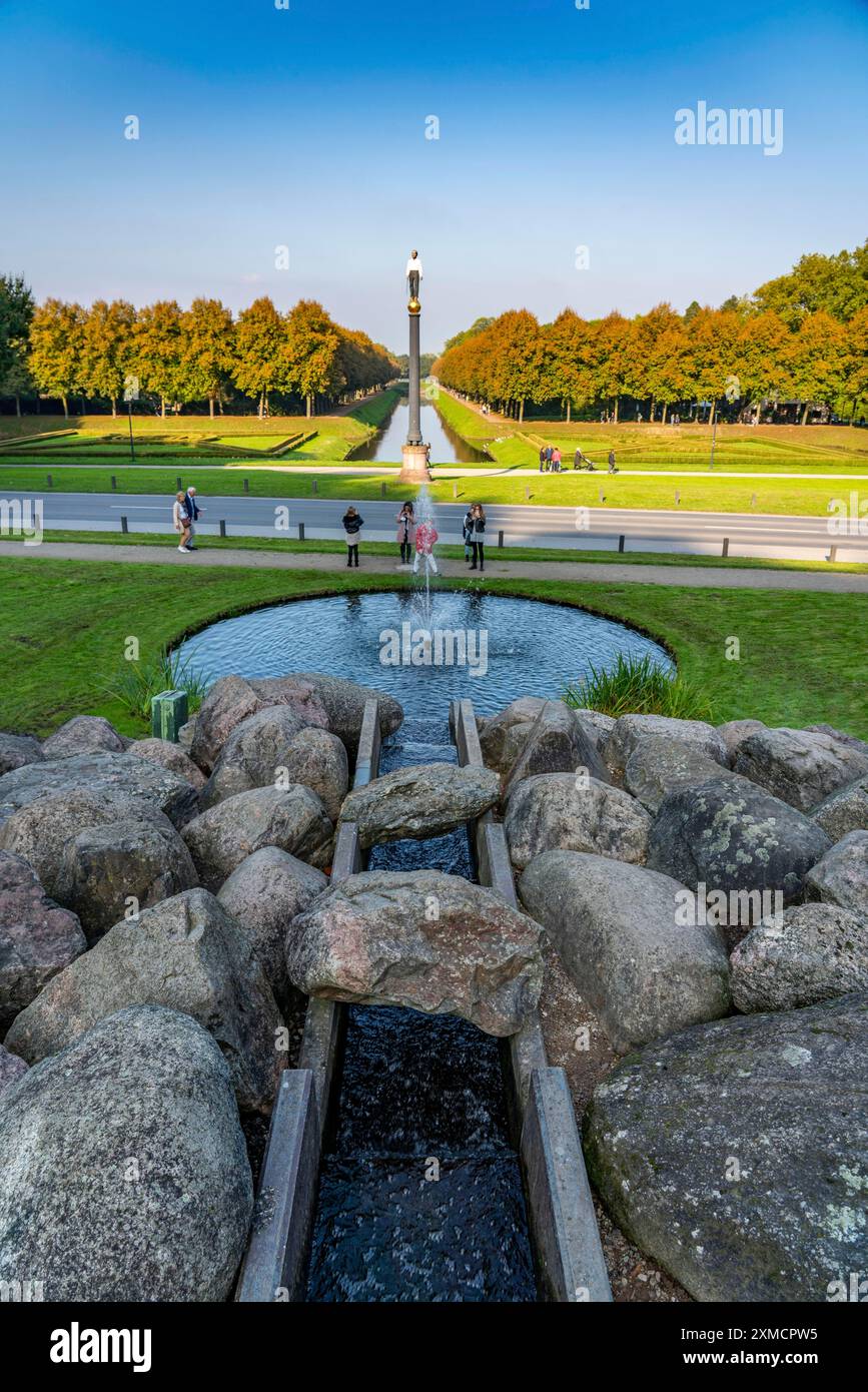 Historic baroque gardens in Kleve, from the 17th century, amphitheatre ...