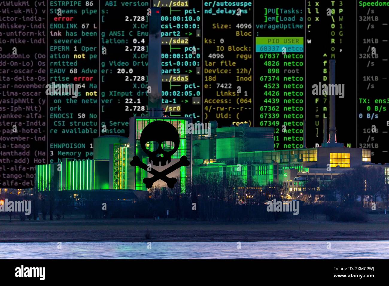 Symbolic image cyberattack, computer crime, cybercrime, computer ...