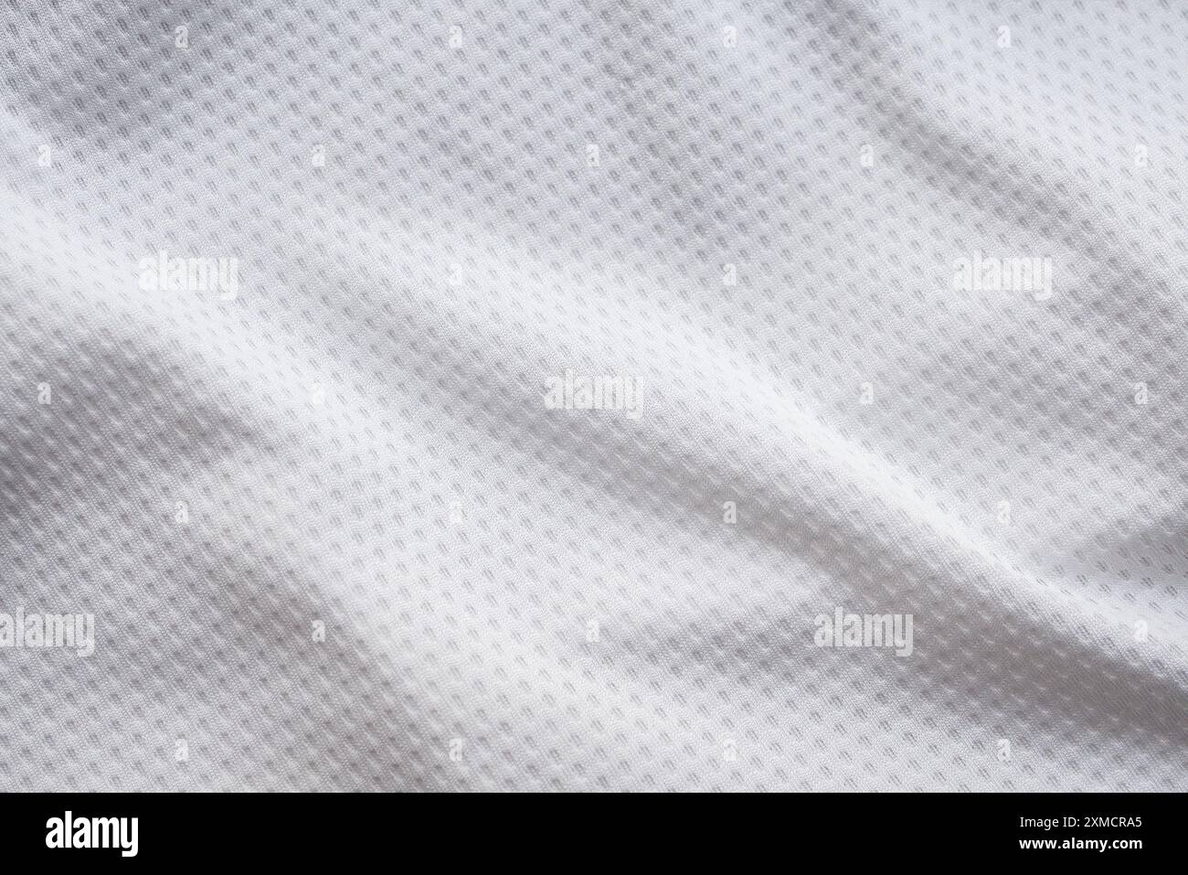White fabric sport clothing football jersey with air mesh texture ...