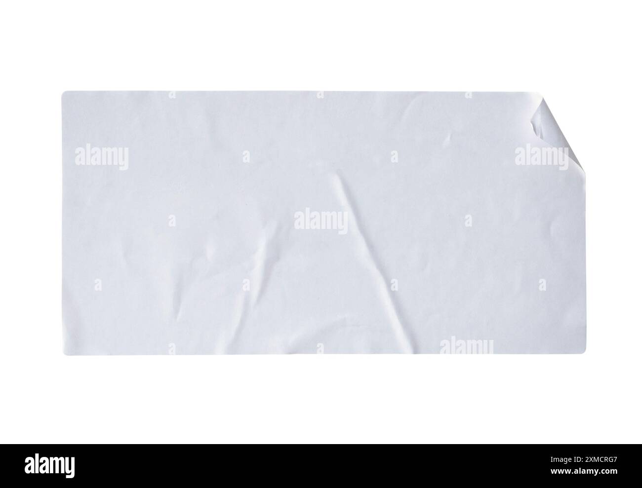 white paper sticker label isolated on white background Stock Photo - Alamy