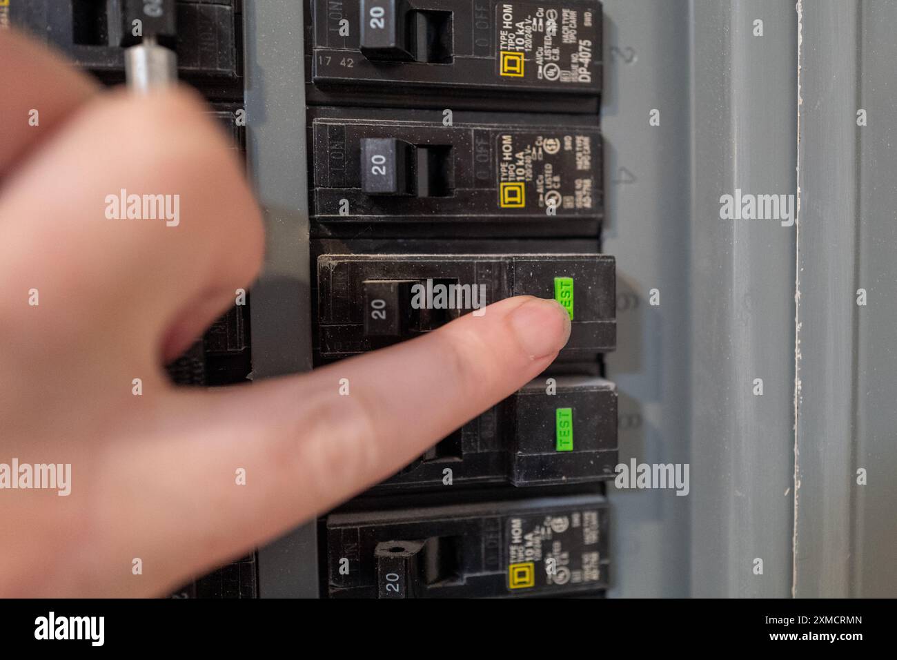 Resetting circuit breaker hi-res stock photography and images - Alamy