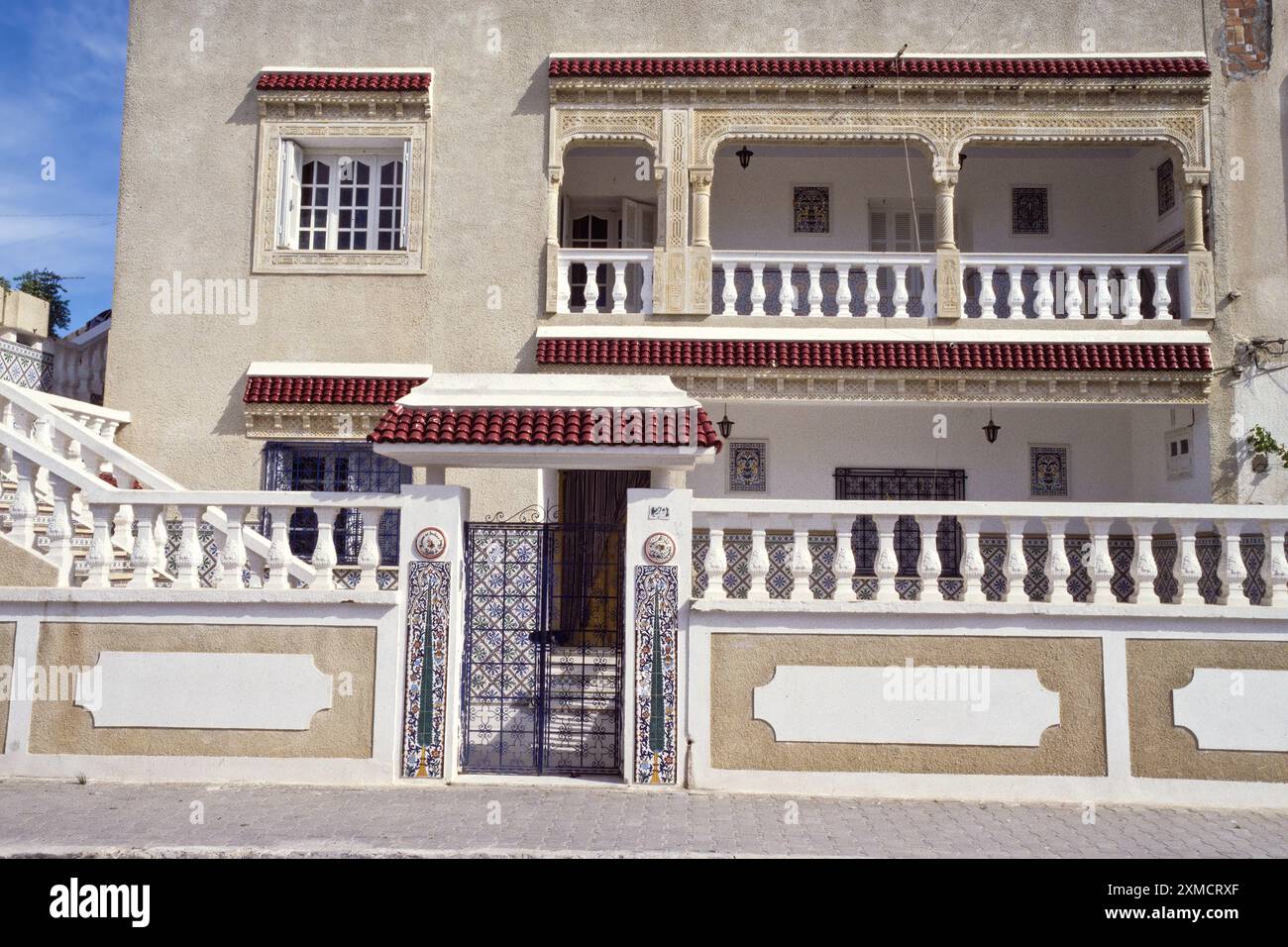 Ceramics, Nabeul, Tunisia. Tiles Decorate Typical Middle-class ...