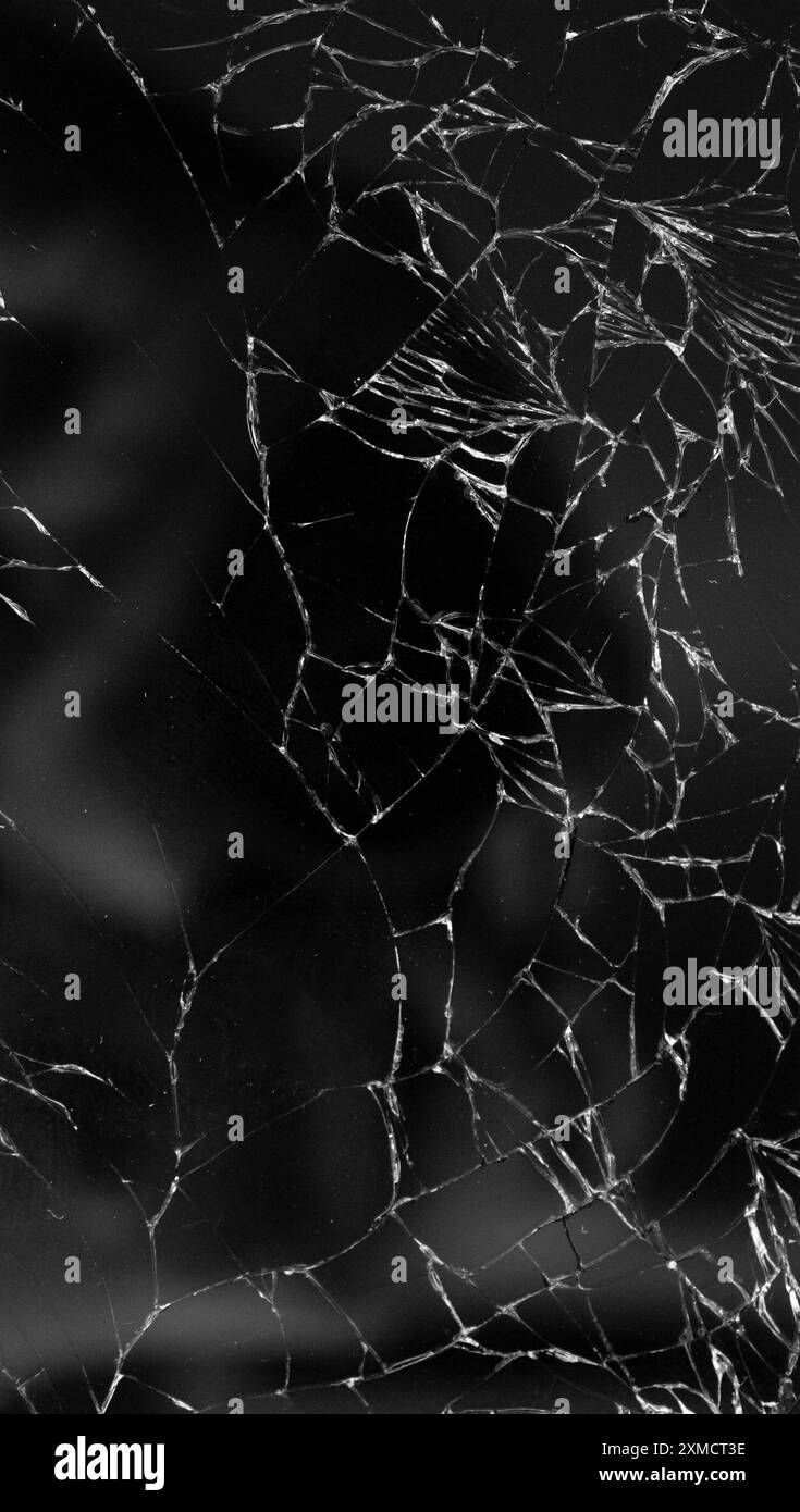 Broken mobile phone shattered glass Black and White Stock Photos ...