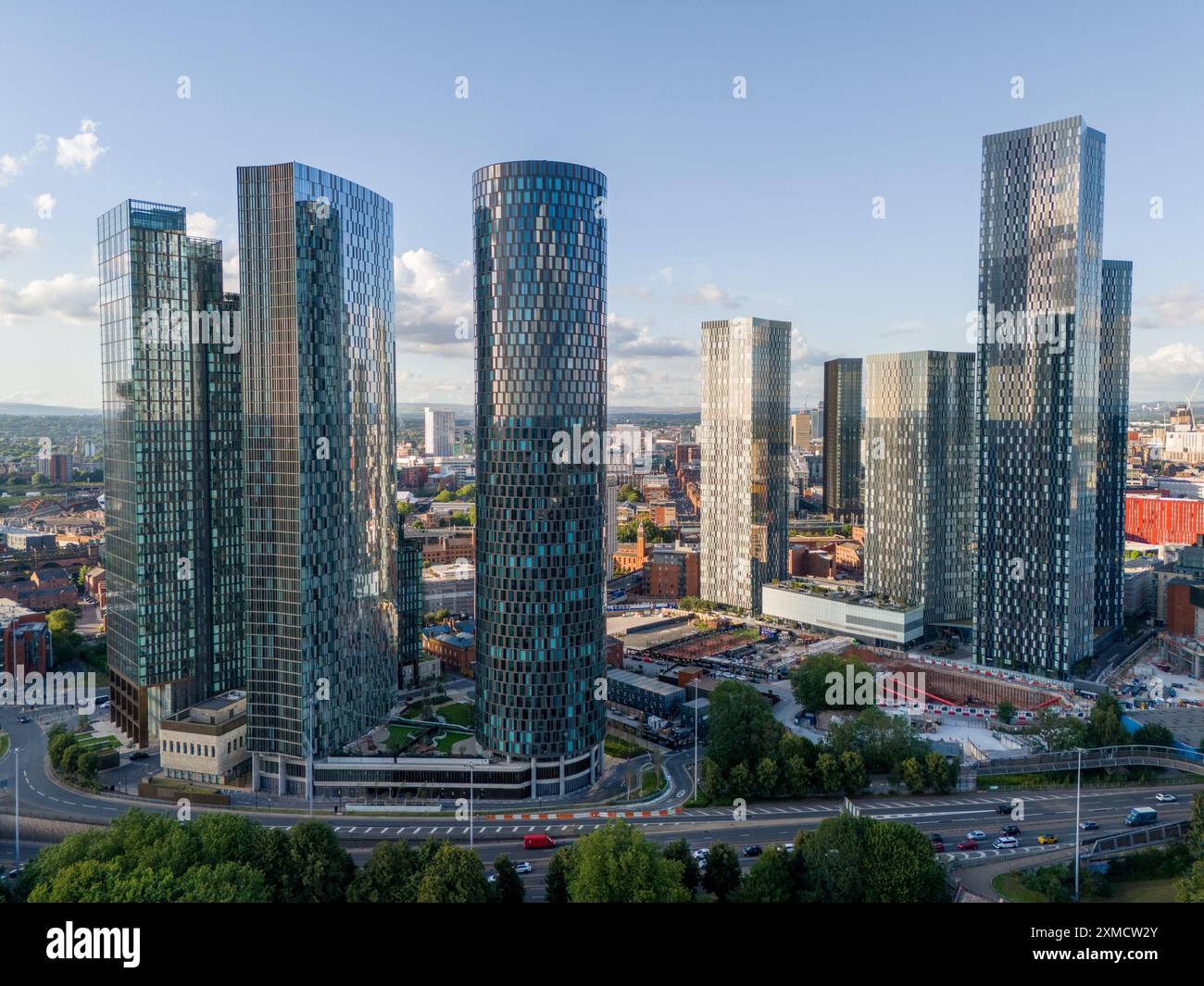 Manchester City Centre, England, United Kingdom, modern developments ...