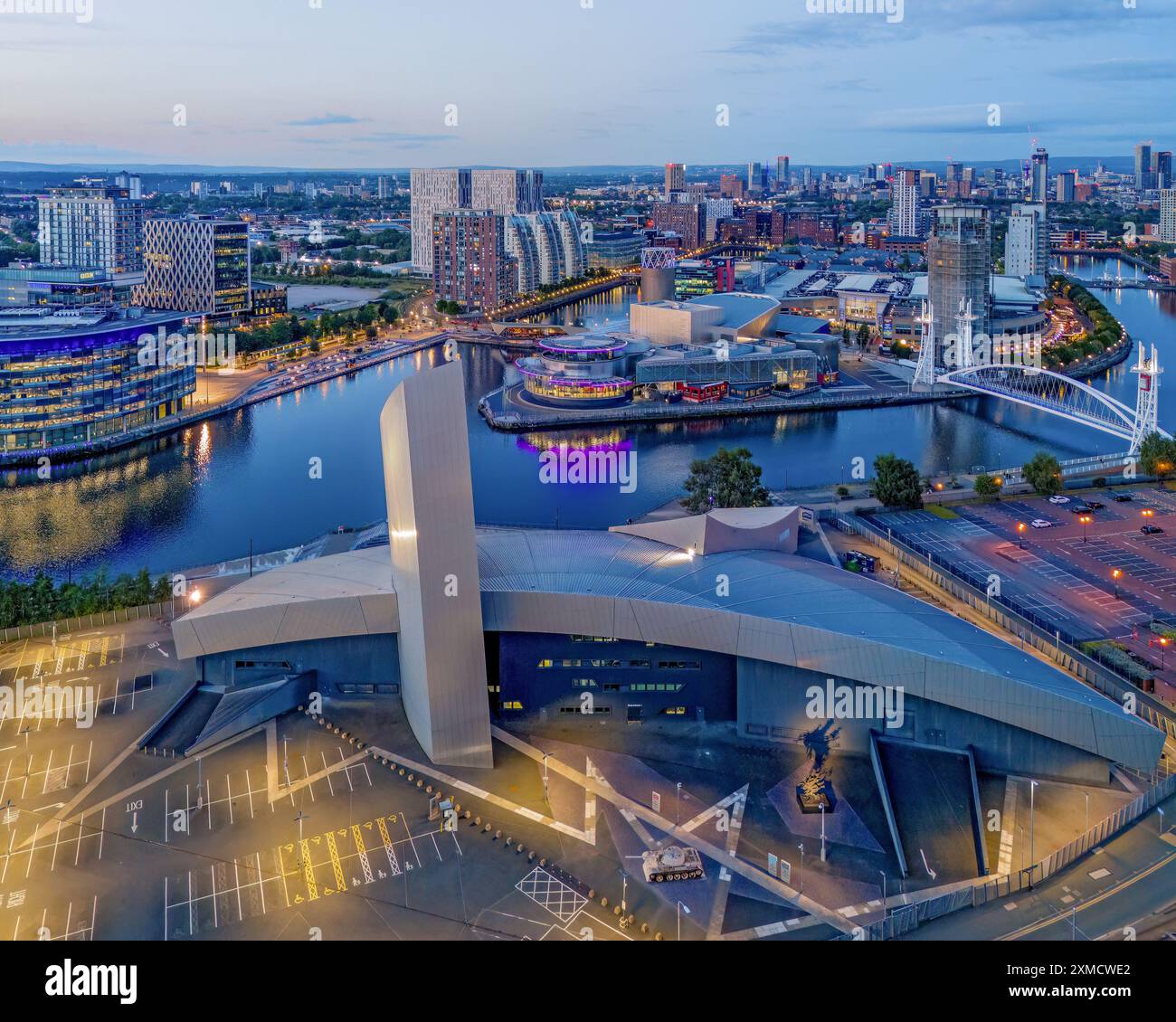 Manchester, england. Imperial War museum North and Salford Quays at ...
