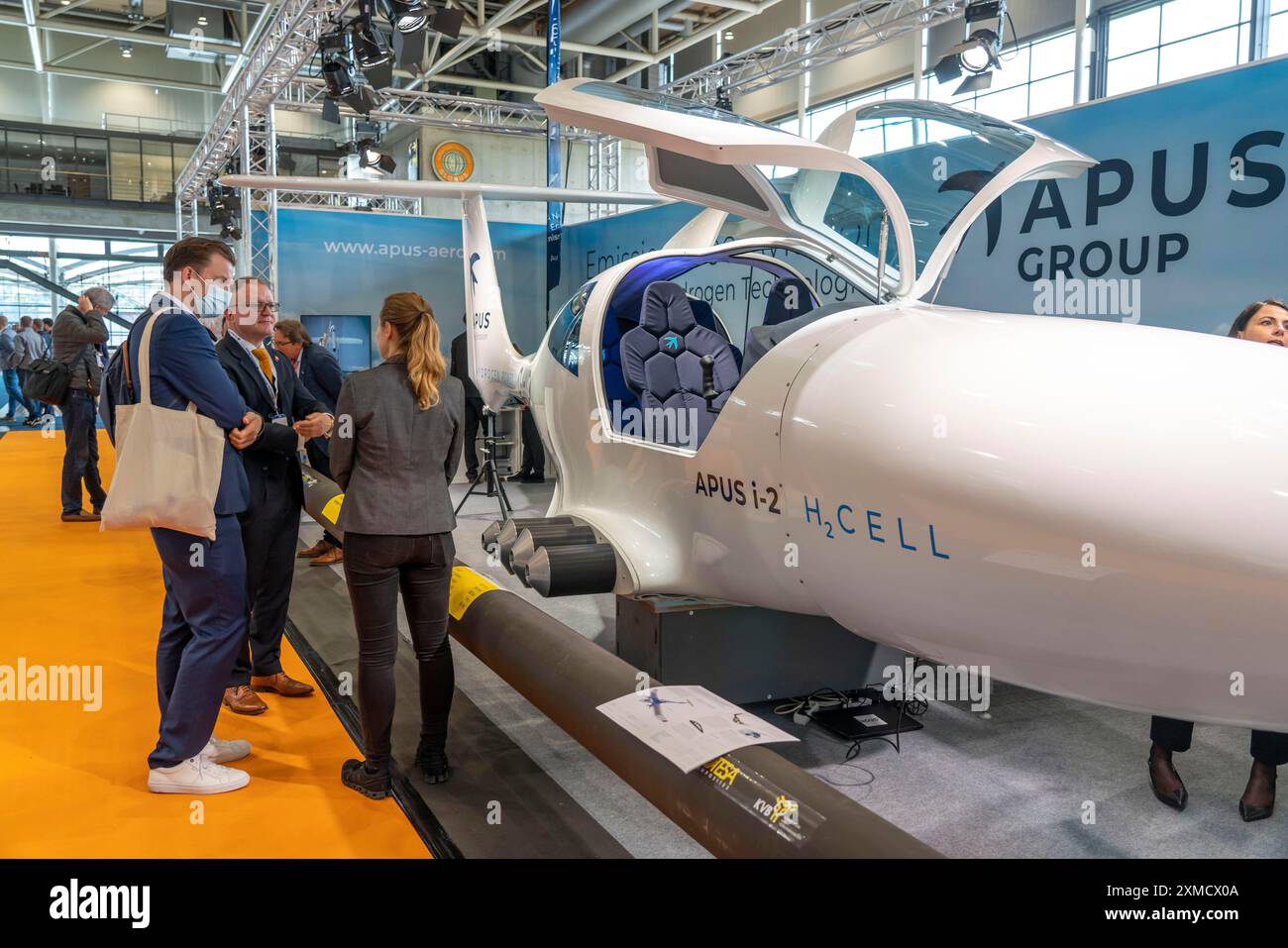 First day at the Hannover Messe 2022, industrial trade fair, after a 2 ...