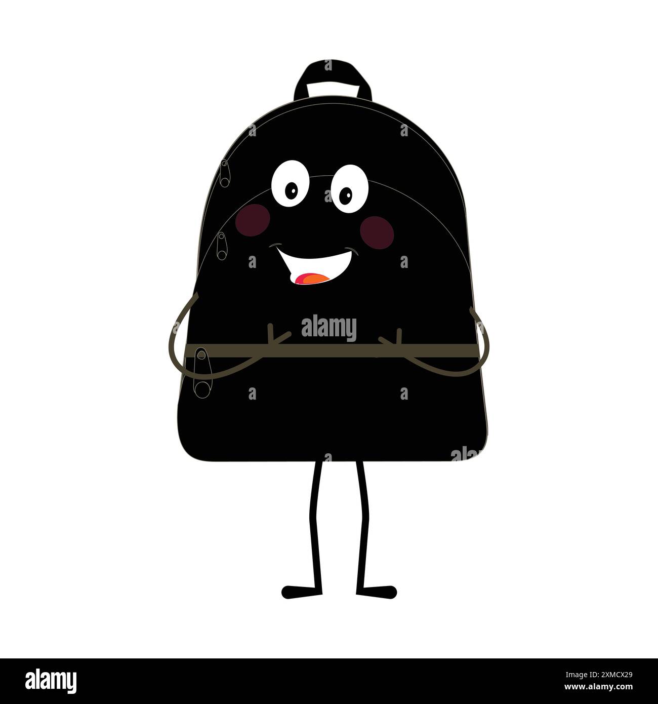Backpack mascot cartoon Back to school and have fun. Character doodle ...