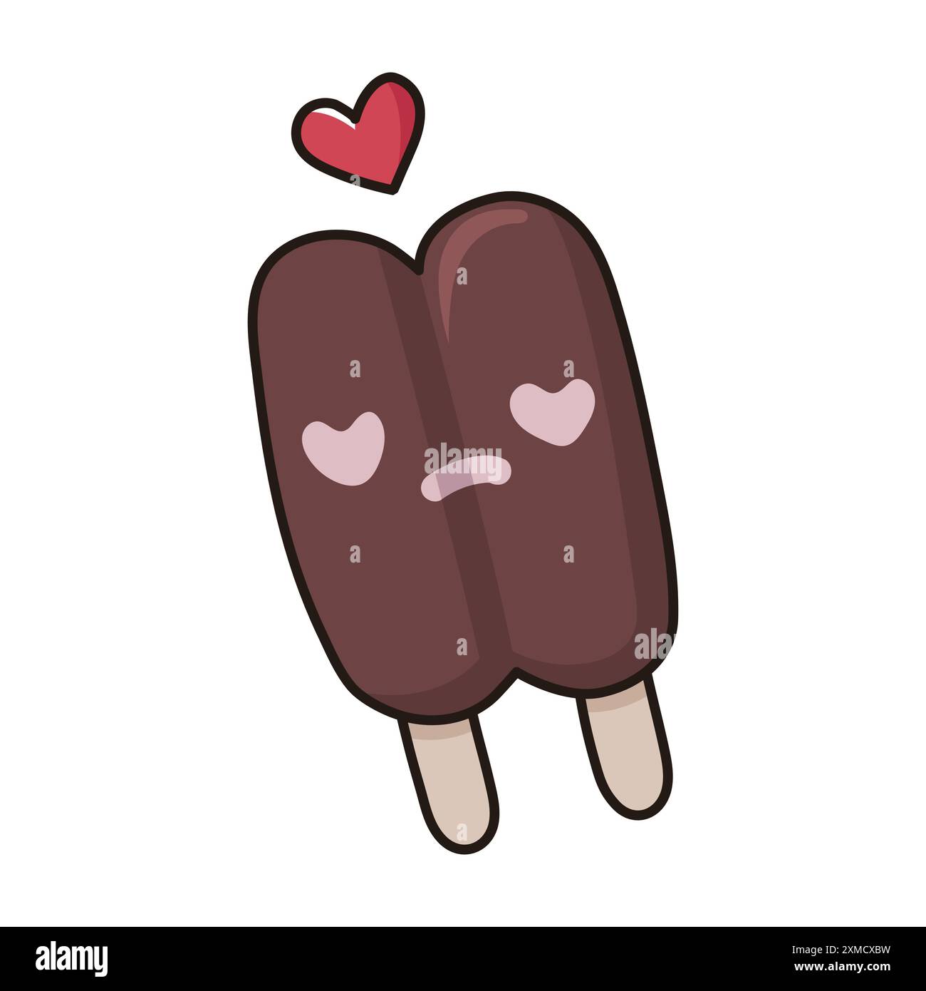 Ssangssang-bar, a Korean chocolate ice cream that is split in half ...