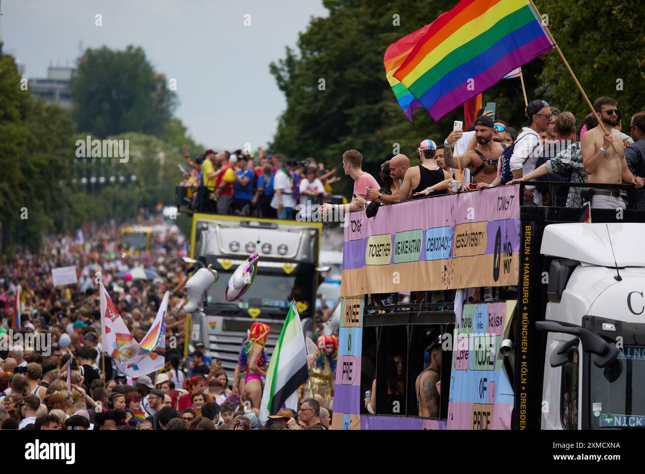 Berlin, Germany. 27th July, 2024. People celebrate at the 46th Berlin ...