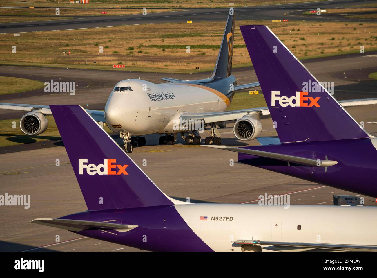 Cologne-Bonn Airport, CGN, cargo planes standing in front of the air ...