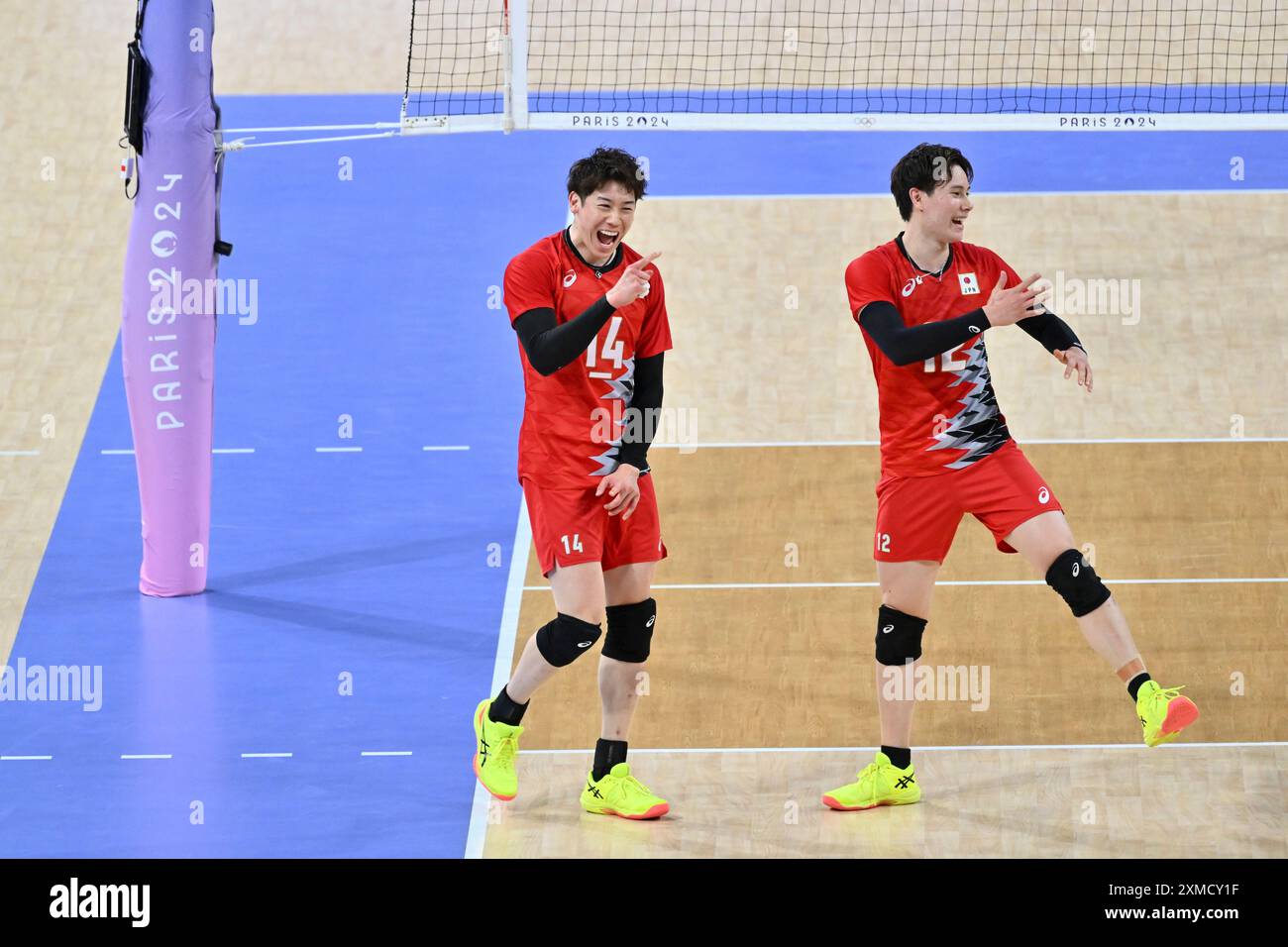 (L-R) ISHIKAWA Yuki, TAKAHASHI Ran (JPN), volleyball preliminary round ...