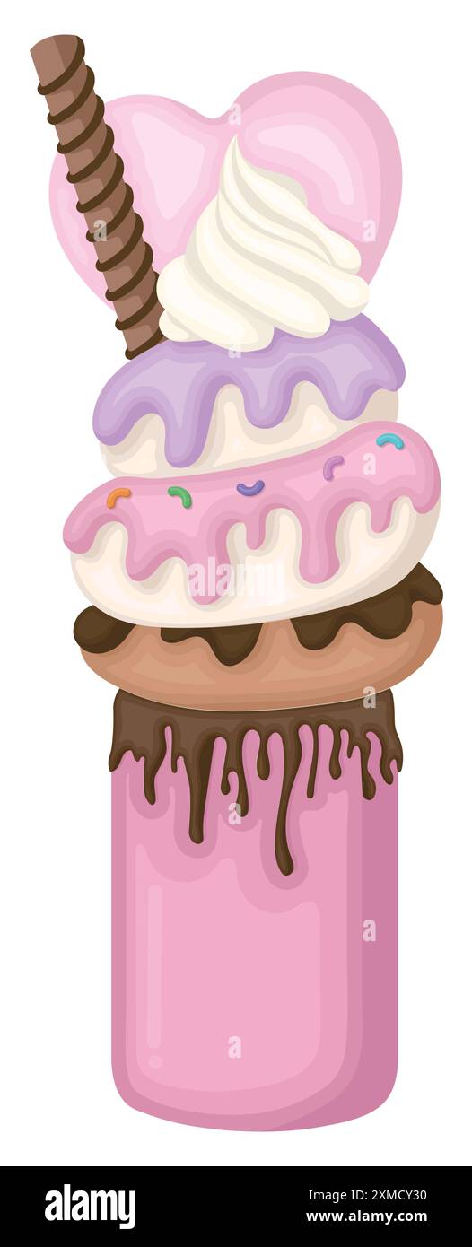Milkshake bottle sweets Stock Vector Images - Alamy