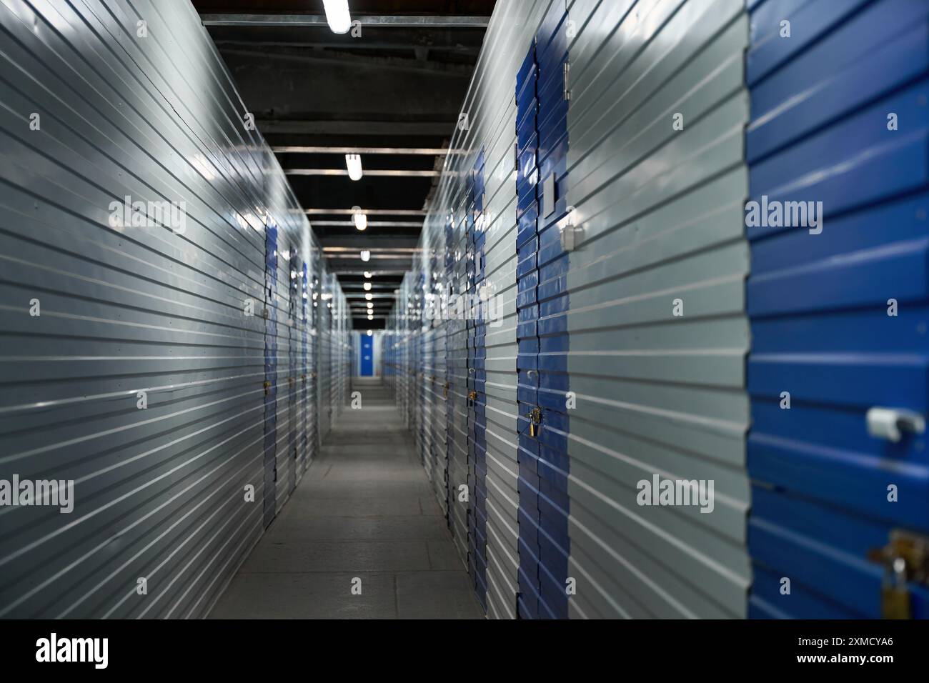 Concept of storehouse. Corridors of warehouse building Stock Photo - Alamy