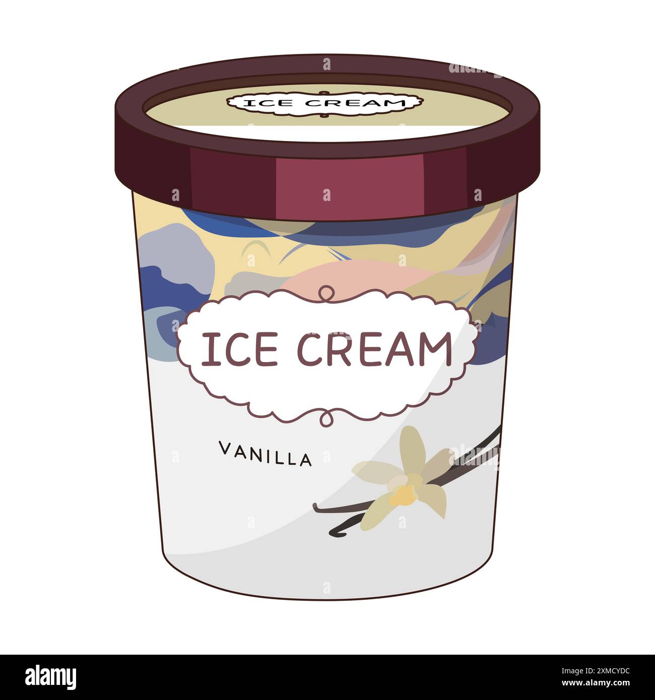 Frozen dessert in cup Stock Vector Images - Alamy