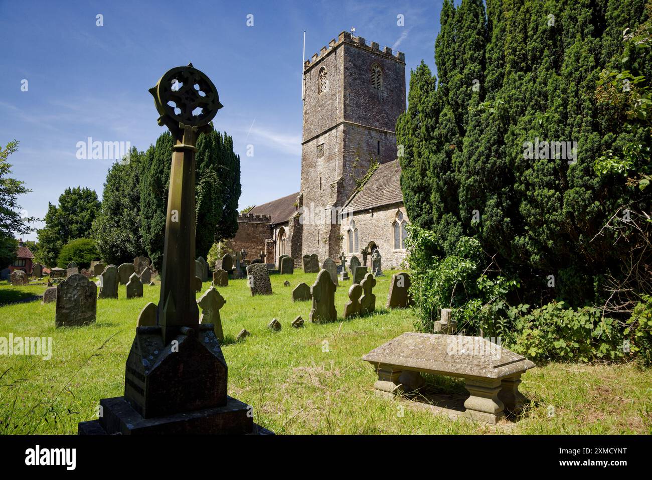 St Mary's Church, Caldicott Stock Photo - Alamy