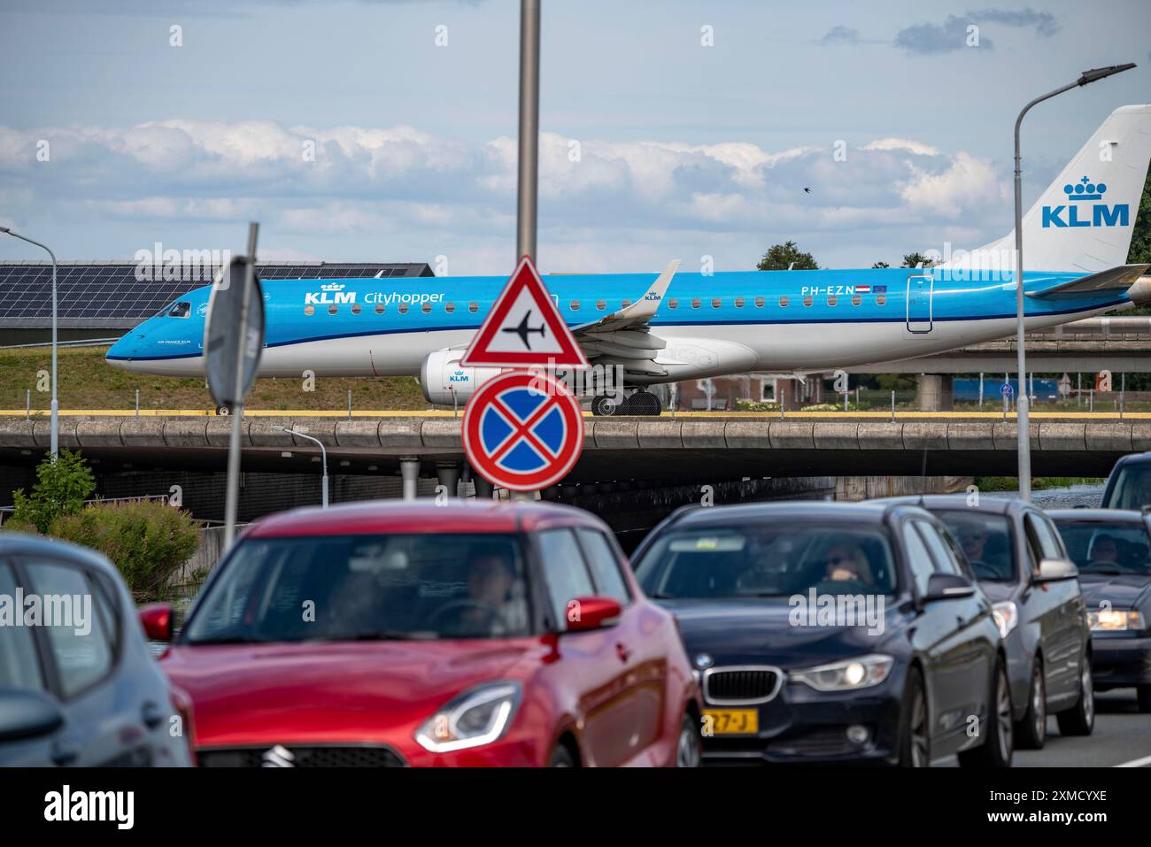 Amsterdam Schiphol Airport, KLM Cityhopper Jet Jet, on the taxiway, to ...