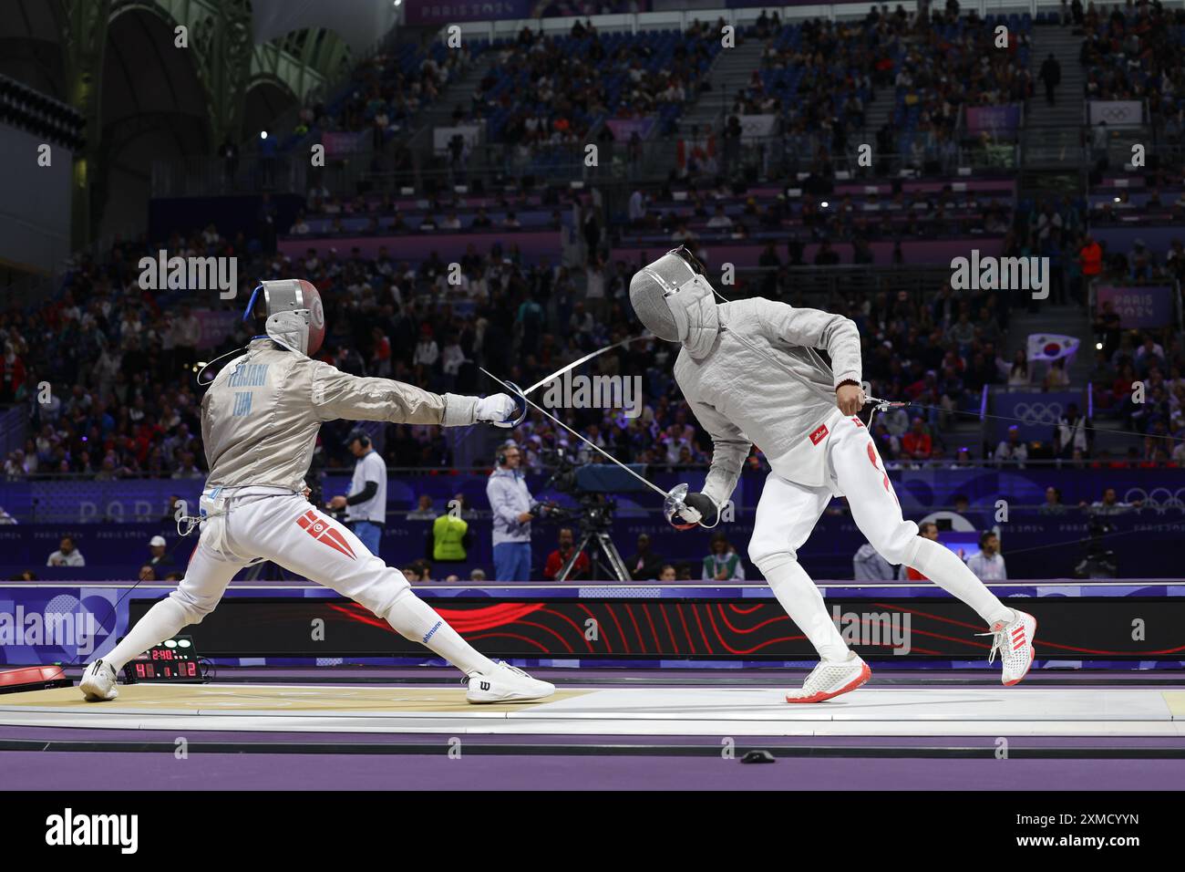 FERJANI Fares of Tunisia, CHENPENG Shen of Peoples Republic of China, Men's Sabre Individual ...