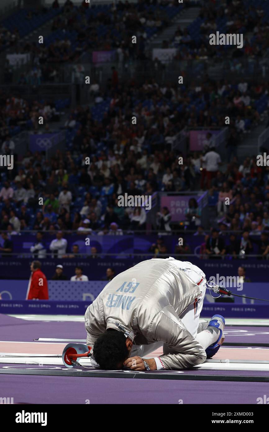 SAMELE Luigi of Italy, AMER Mohamed of Egypt, Men's Sabre Individual ...